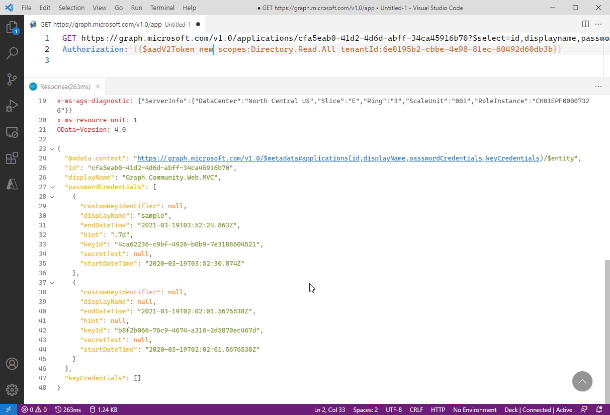 List Expiring Application Credentials - Graph.Community Samples